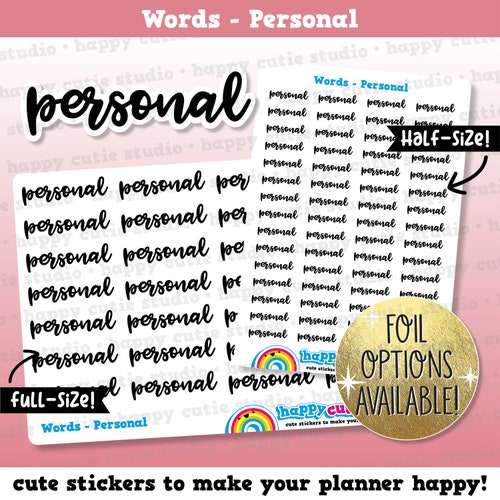 Don't Forget/functional/script/foil Planner Stickers - Etsy