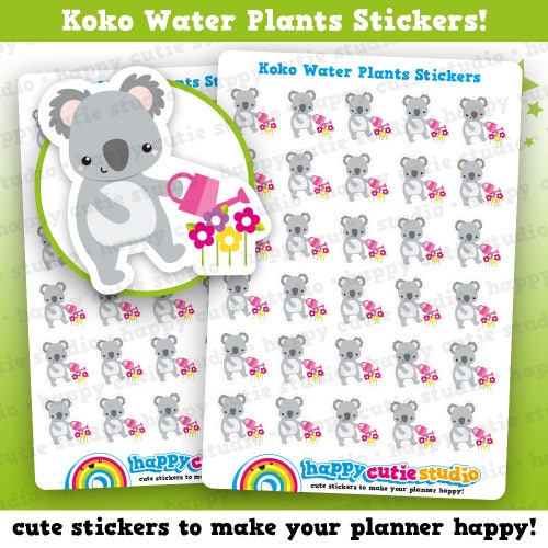 35 Cute Koko the Koala 'wash Masks' Planner Stickers - Etsy
