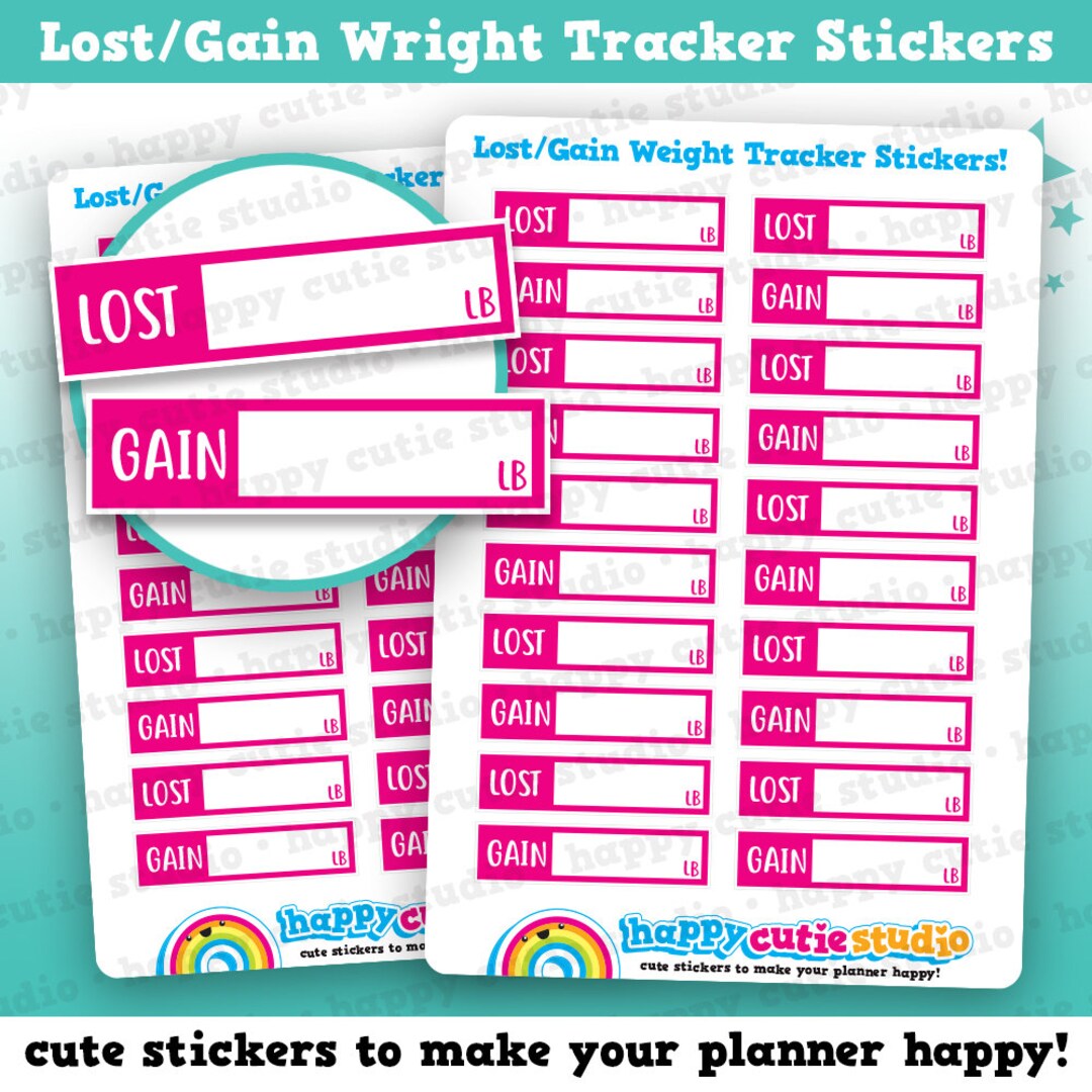20 Cute Weight Tracker/scales Planner Stickers - Etsy