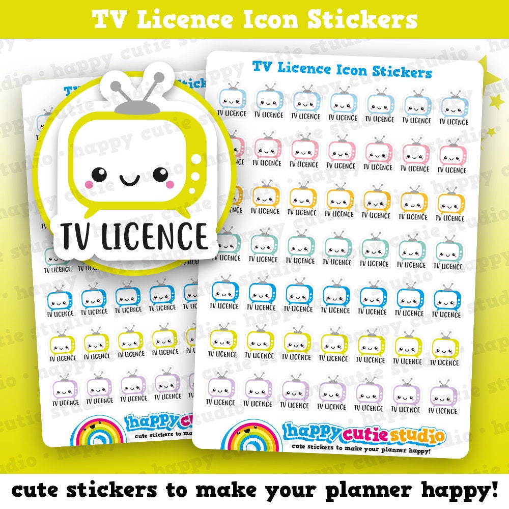 49 Cute TV Licence Icons/pay Bill/ Bills Reminder Planner | Etsy