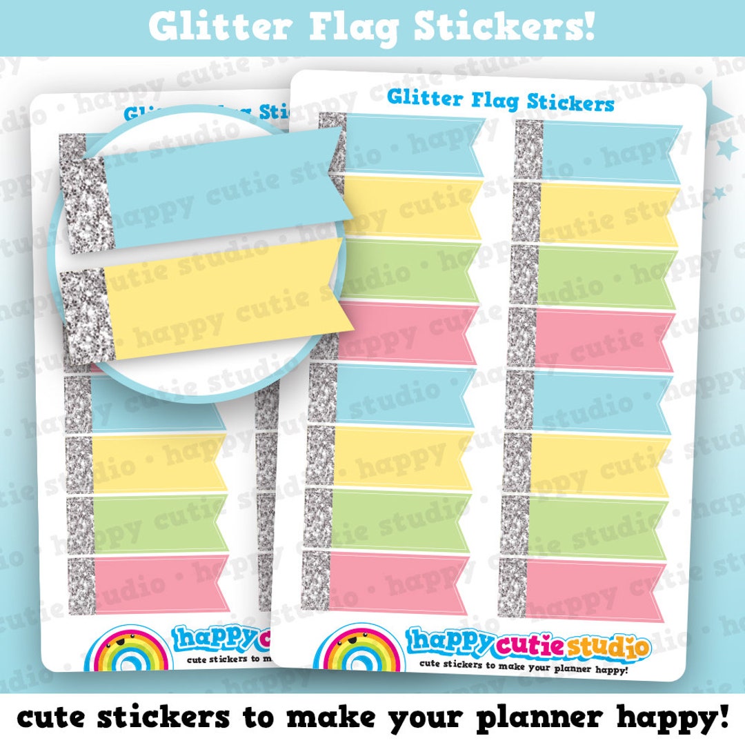 16 Cute Glitter Flag Appointment Planner Stickers - Etsy