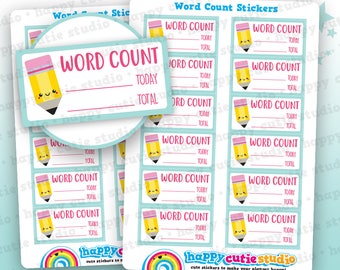 Word Count Stickers - Etsy
