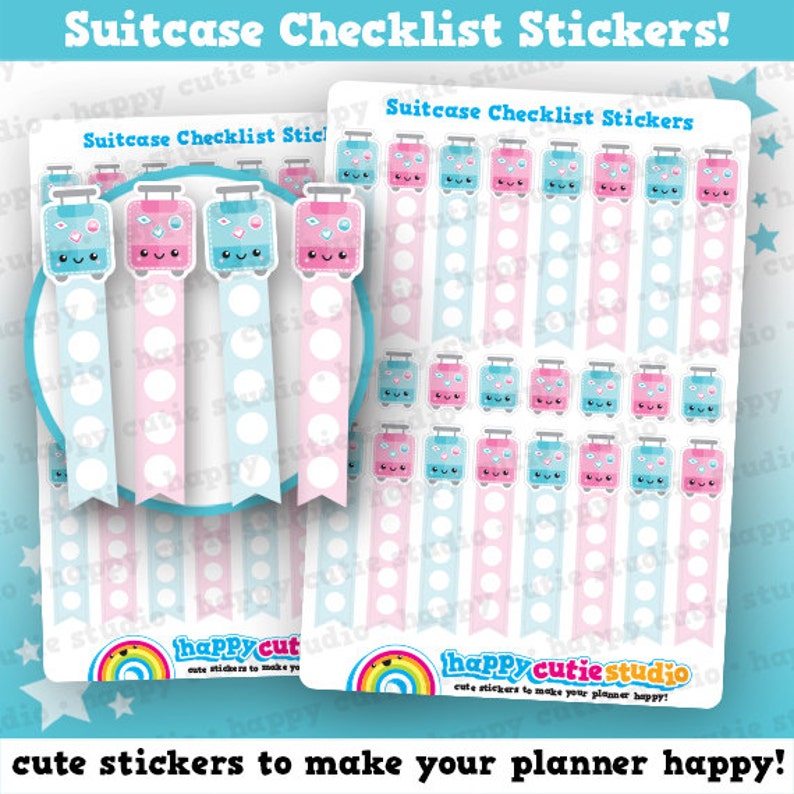 16 Cute Suitcase Checklist/Lugggage/Vacation/Holiday Planner | Etsy