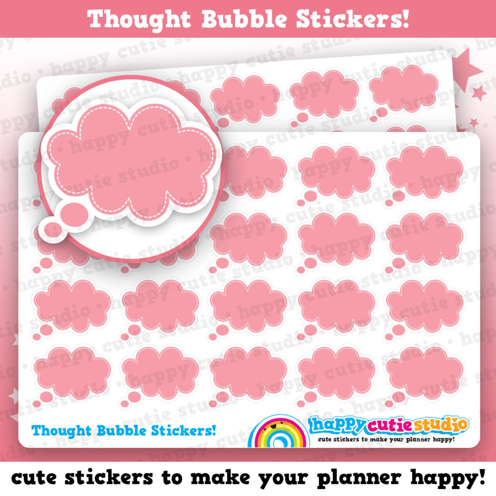 20 Cute Thought Bubble/functional/practical Planner Stickers - Etsy