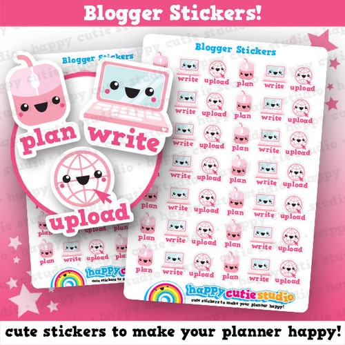 42 Cute Blogger / Blogging / Plan / Write / Upload Planner - Etsy UK