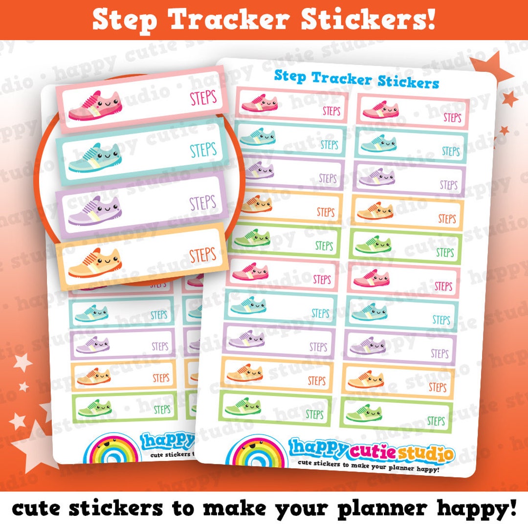 20 Cute Step Tracker/exercise Planner Stickers - Etsy