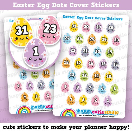 31 Cute Cupcake Countdown/date Cover Planner Stickers - Etsy