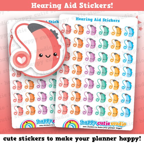 42 Cute Hearing Aid/audiology Planner Stickers - Etsy