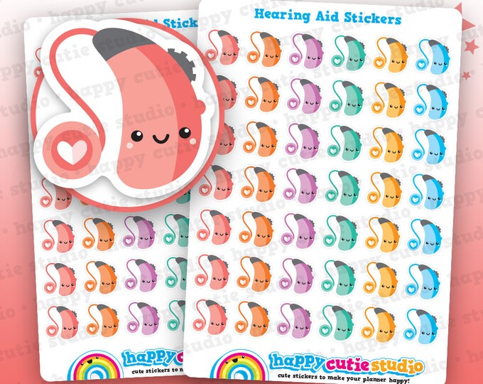 42 Cute Hearing Aid/audiology Planner Stickers - Etsy