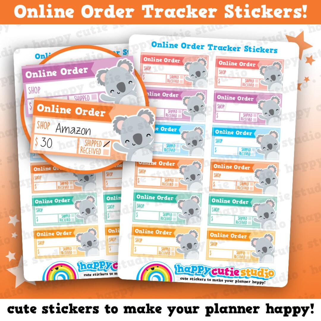 12 Cute Online Order Tracker Planner Stickers - Etsy