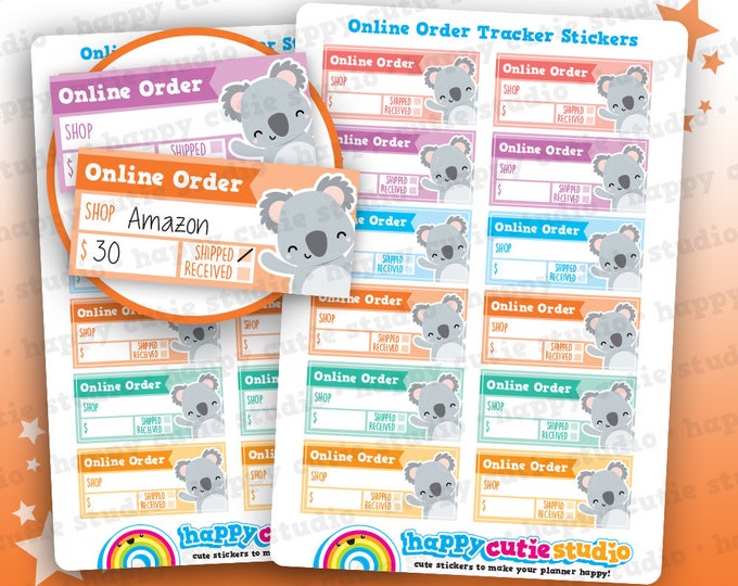 12 Cute Online Order Tracker Planner Stickers - Etsy