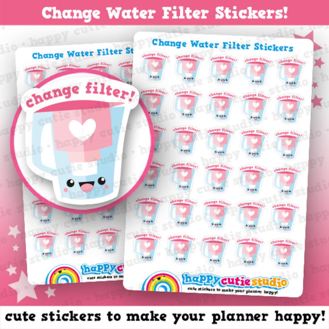 30 Cute Change Water Filter Stickers - Etsy