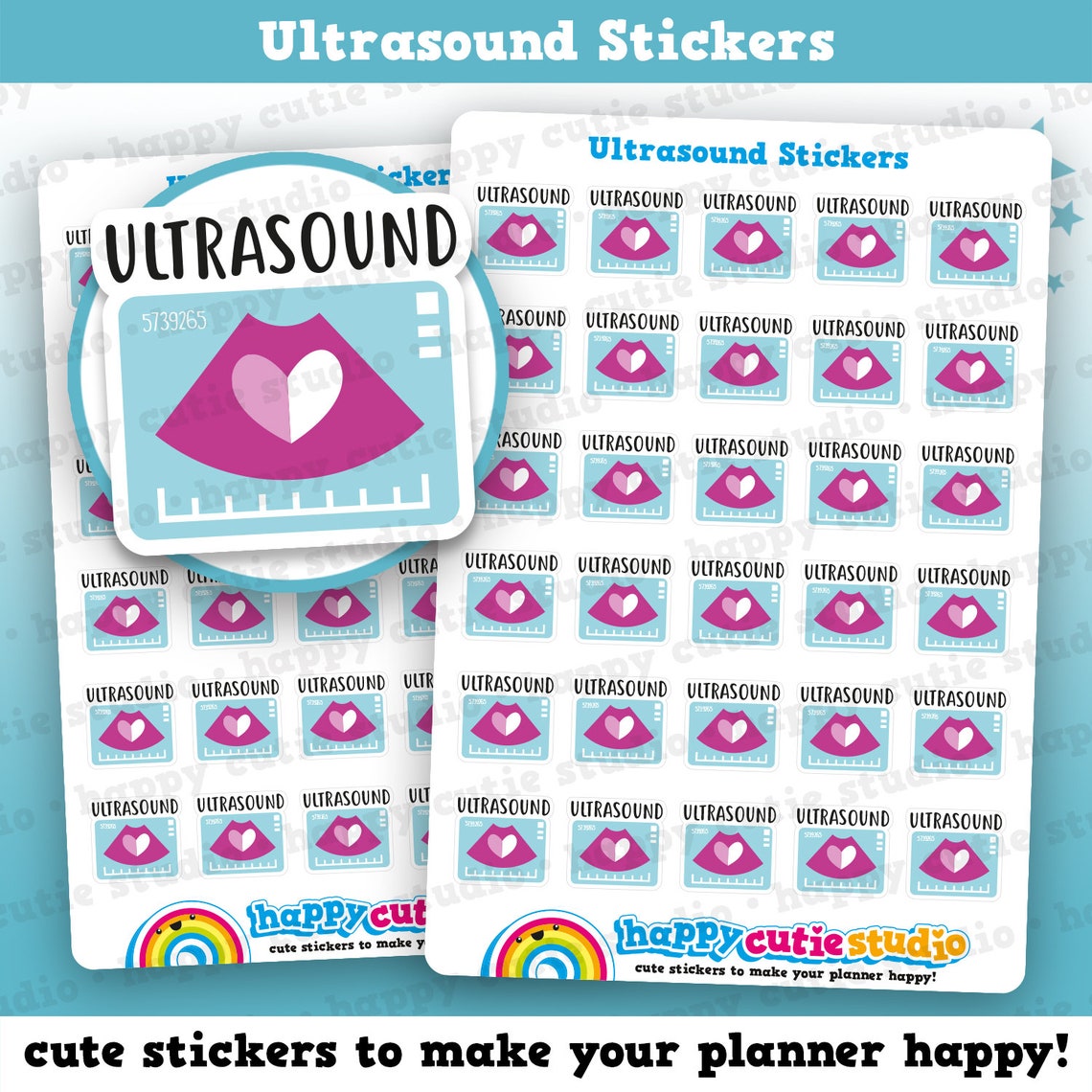 30 Cute Ultrasound/scan Planner Stickers - Etsy
