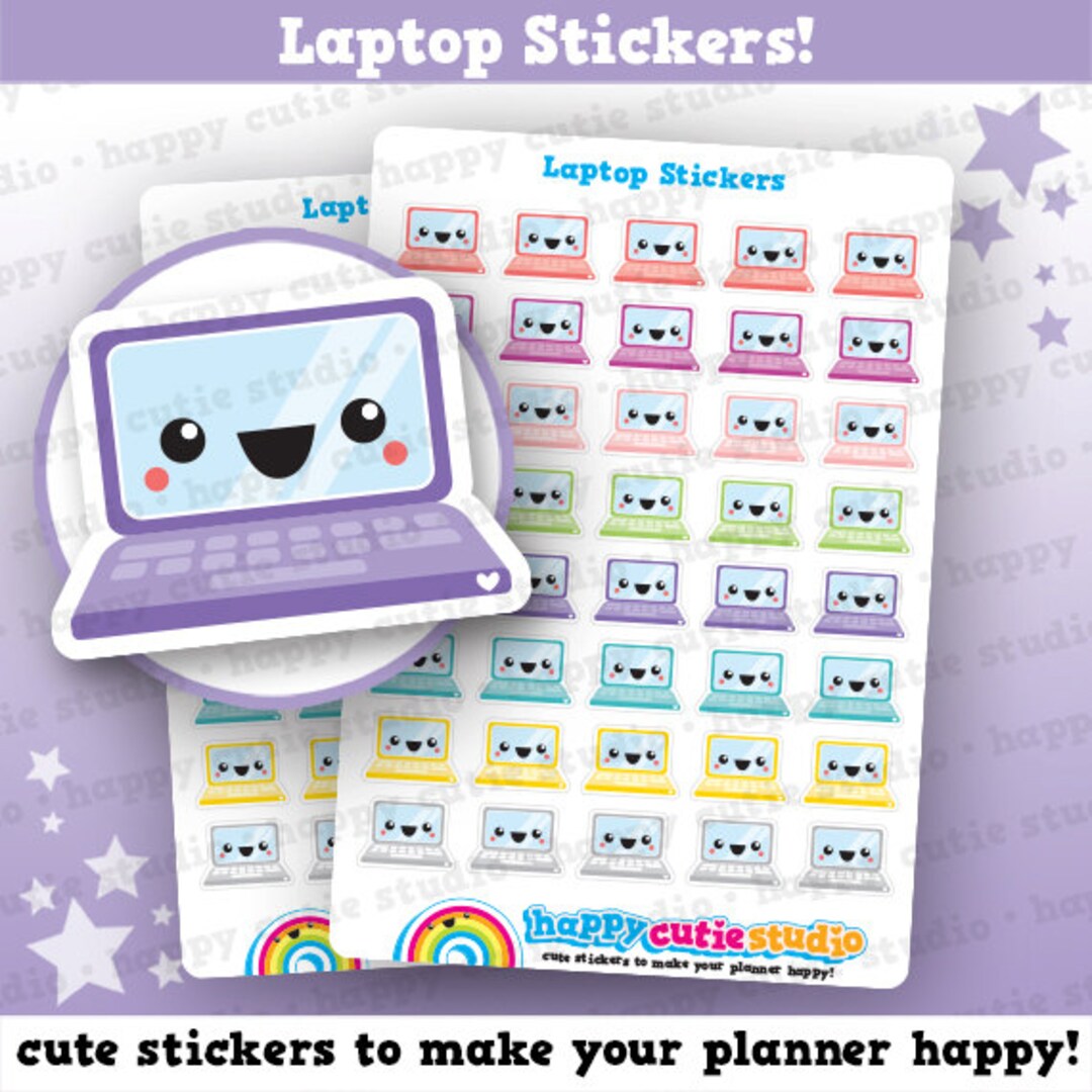 40 Cute Laptop/computer Planner Stickers - Etsy