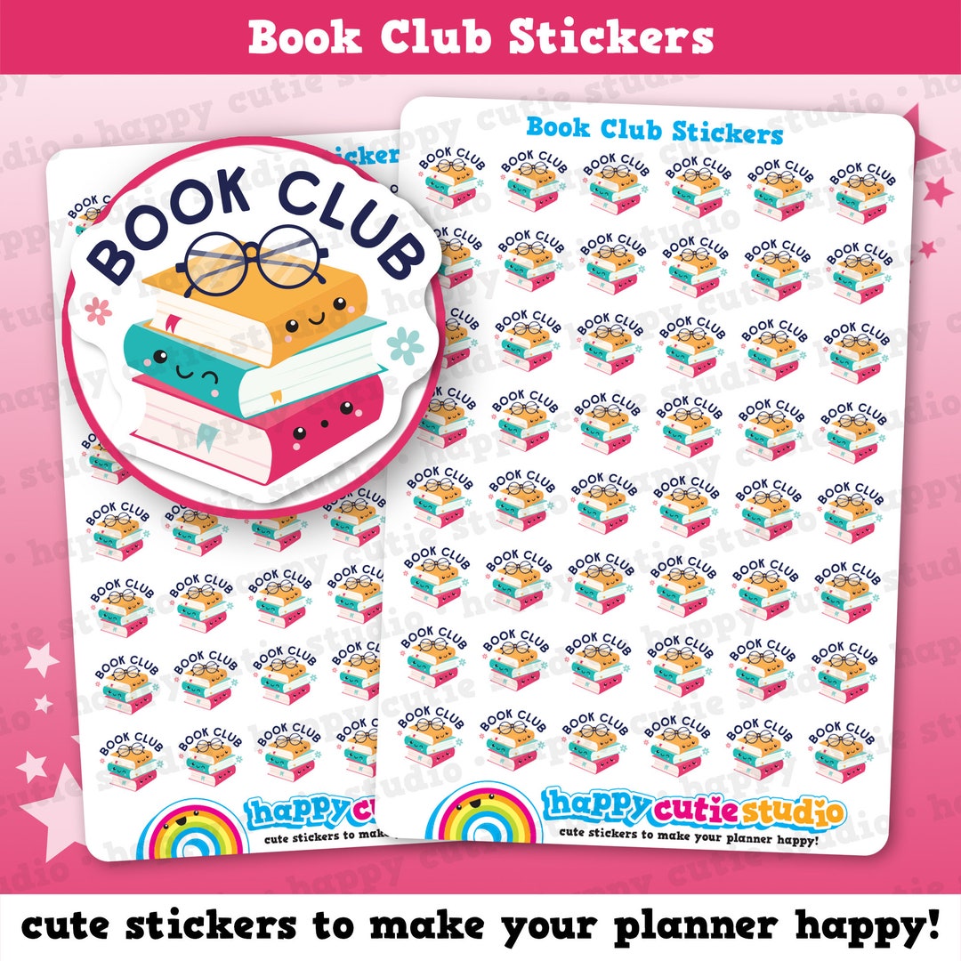 48 Cute Book Club/reading Planner Stickers - Etsy