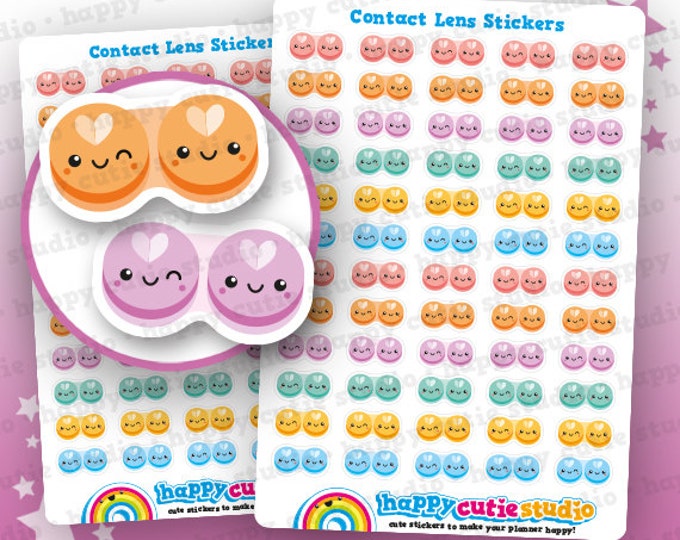 60 Cute Contact Lens Planner Stickers - Etsy