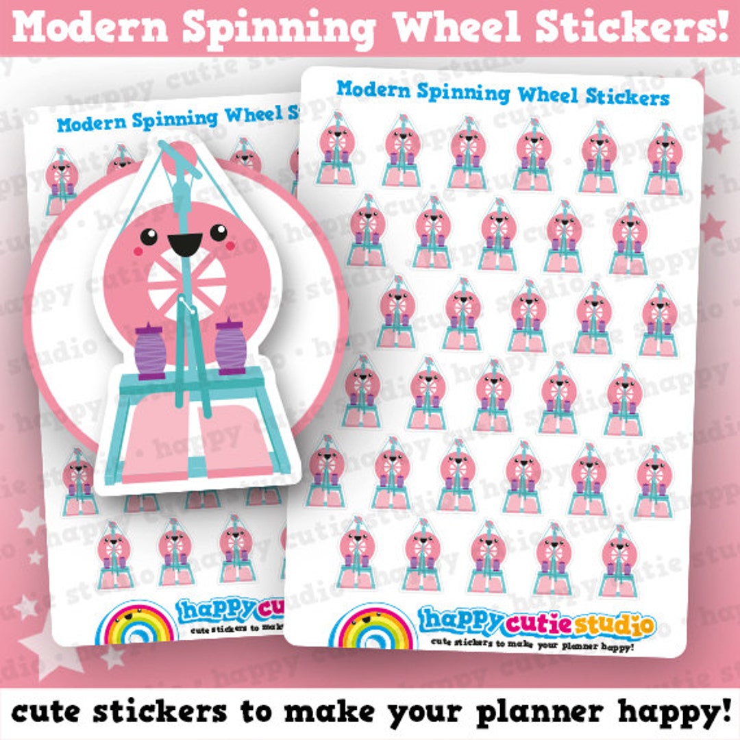 33 Cute Modern Spinning Wheel Planner Stickers - Etsy