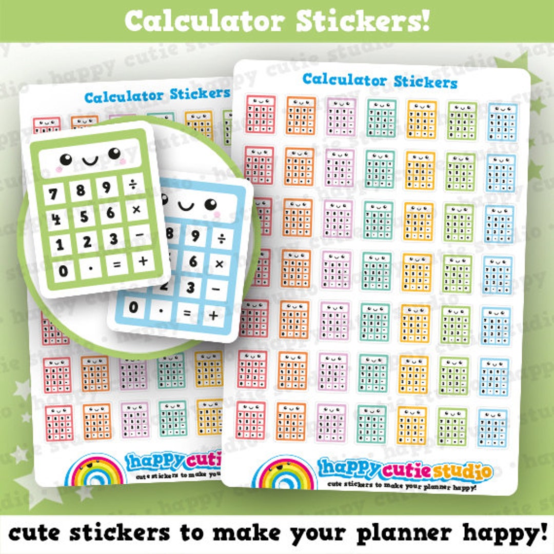 49 Cute Calculator Planner Stickers - Etsy