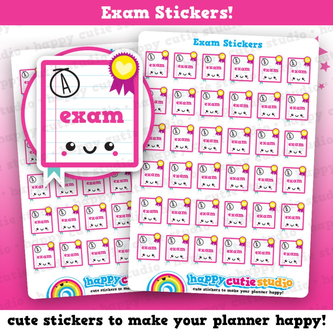 36 Cute Exam/college/school/uni Planner Stickers - Etsy