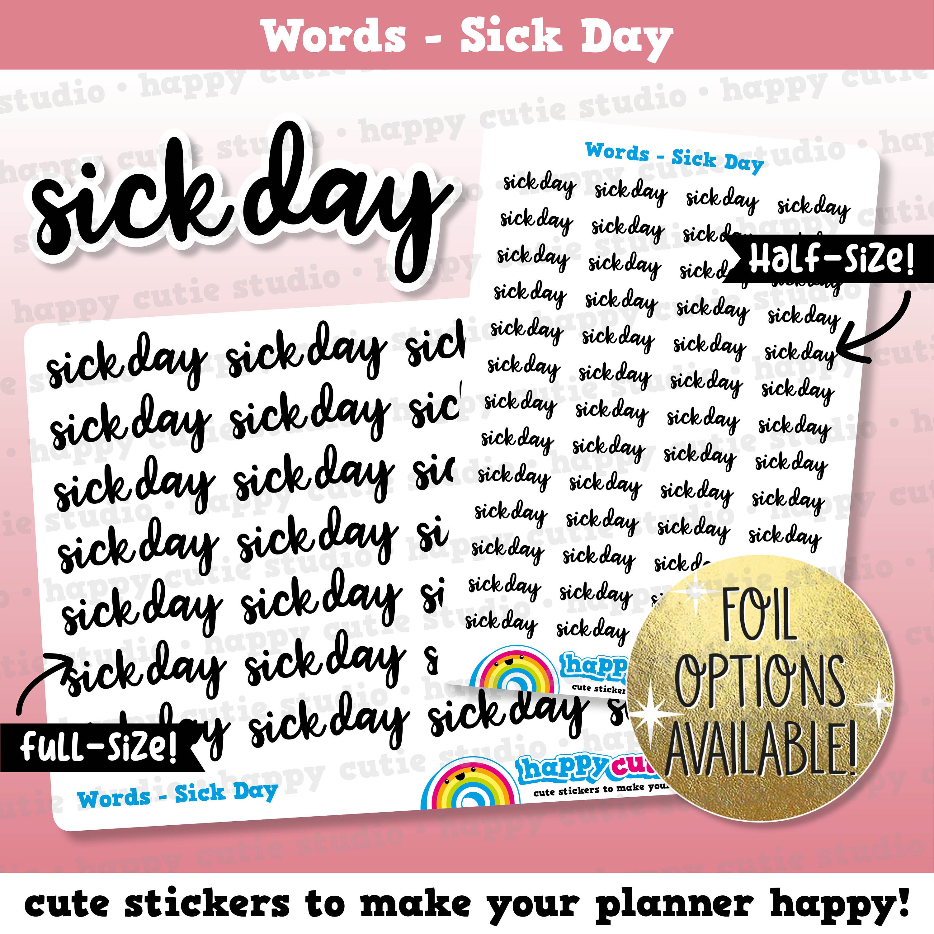Scrapbooking Sick Day Planner Stickers Craft Supplies & Tools ...