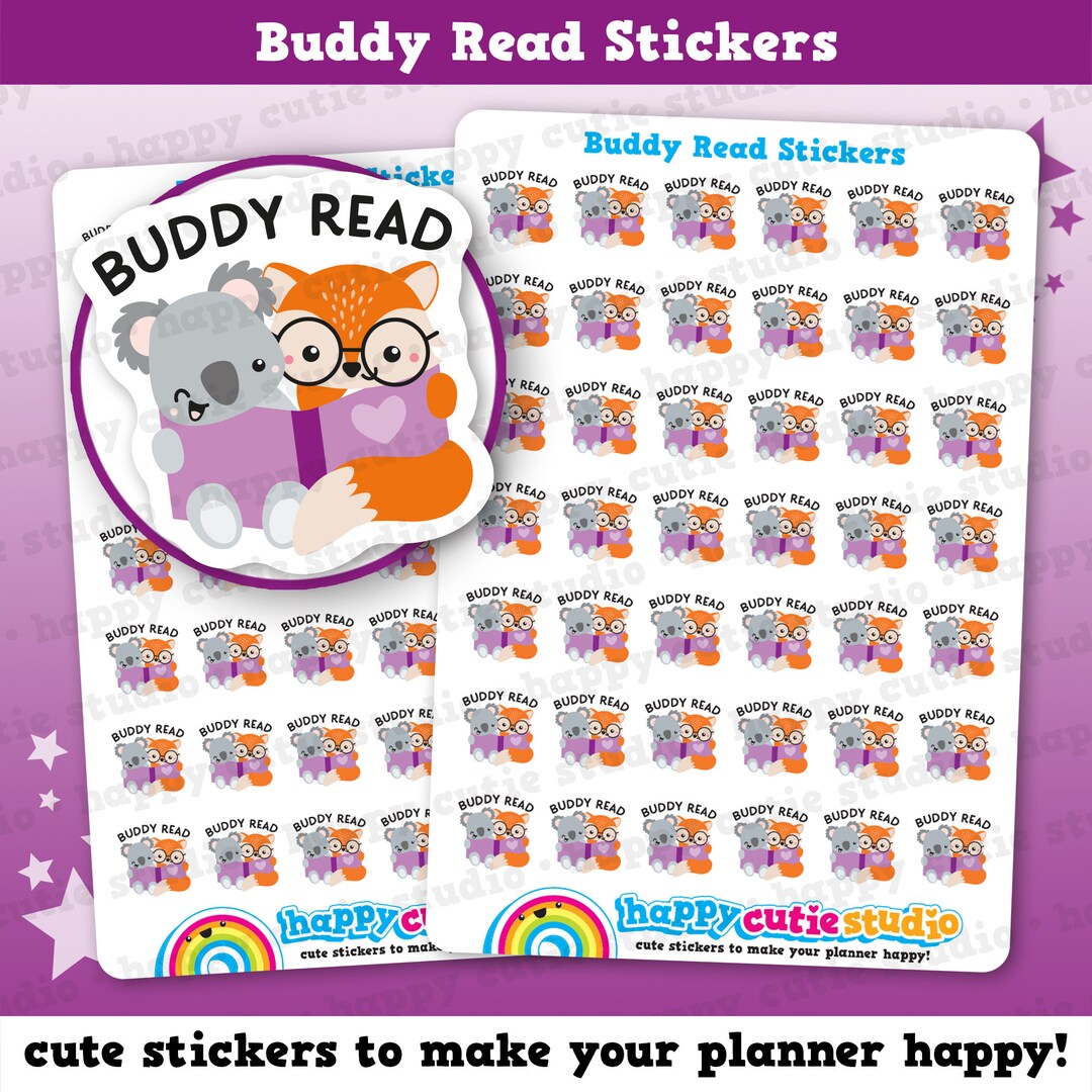 42 Cute Buddy Read/book Club Planner Stickers - Etsy