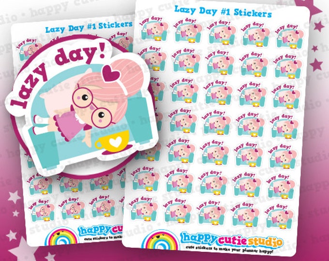 35 Cute Lazy Day Girl Planner Stickers - Etsy