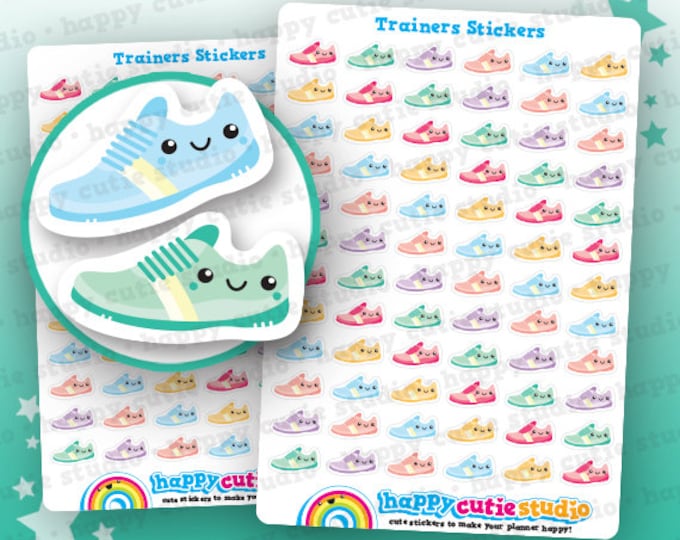 72 Cute Trainers/sneakers/pumps/gym/exercise/work Out Planner Stickers ...