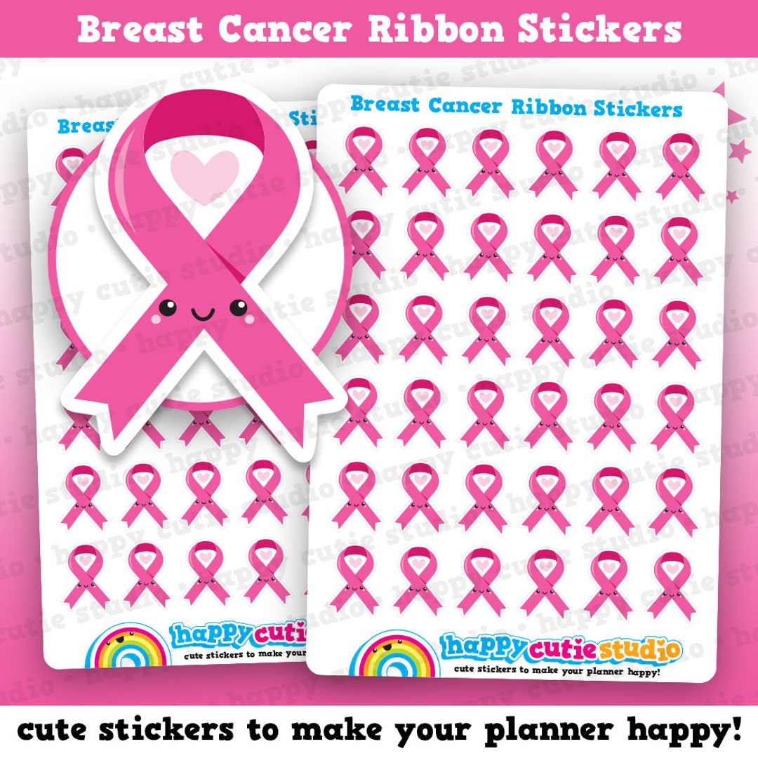 36 Cute Breast Cancer/pink/ribbon/awareness Planner Stickers - Etsy
