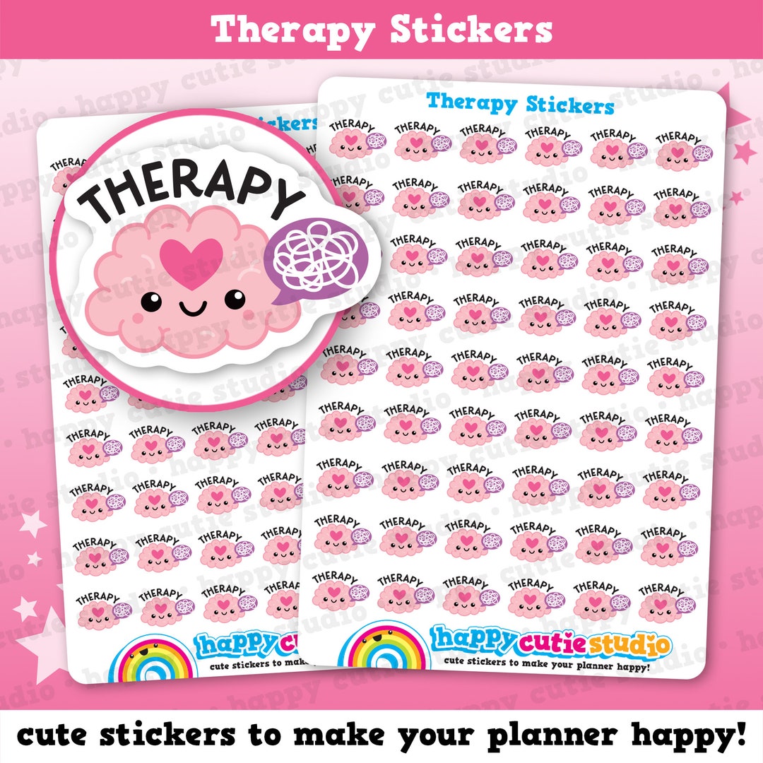 54 Cute Therapy/therapist/stress/anxiety Planner Stickers - Etsy