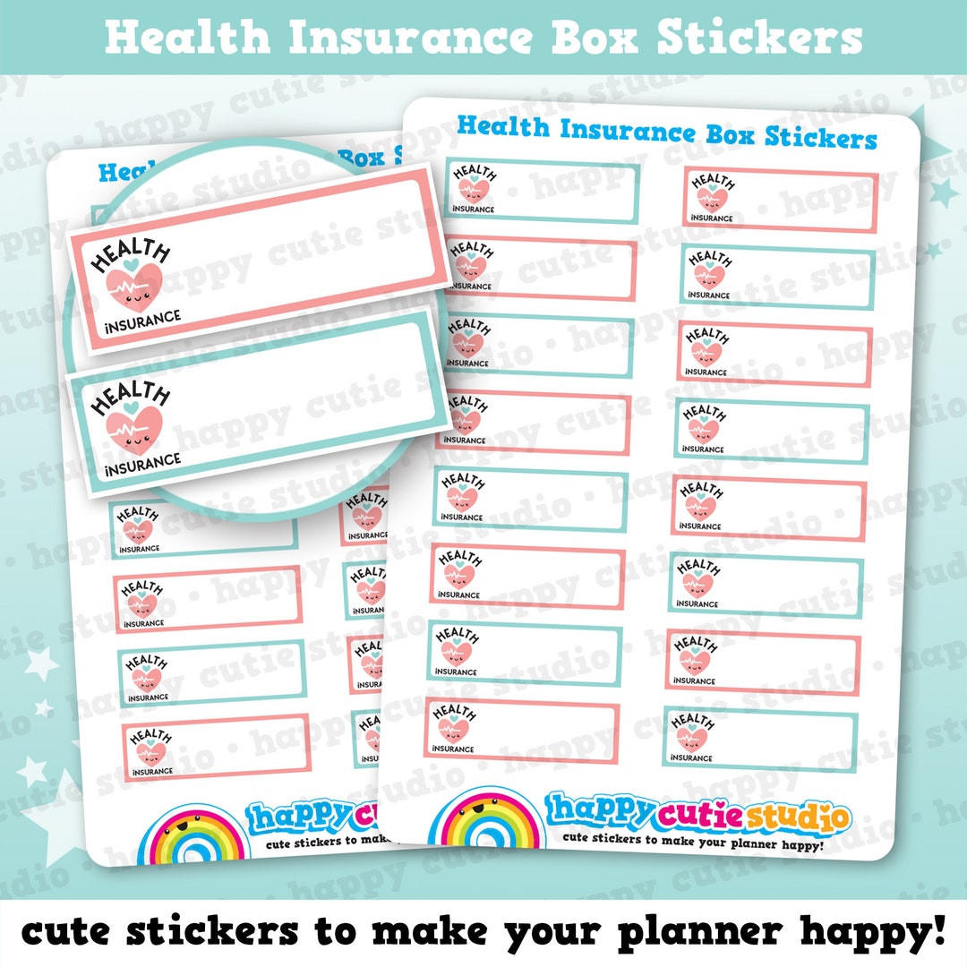 16 Cute Health Insurance/payment/tracker Planner Stickers - Etsy