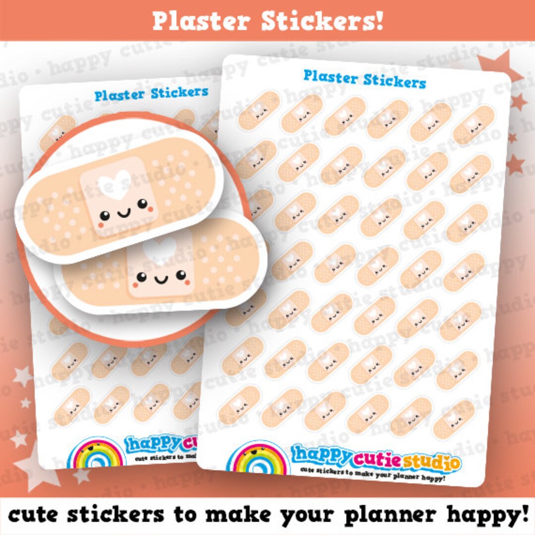 42 Cute Plaster/band Aid /bandage Planner Stickers - Etsy Australia