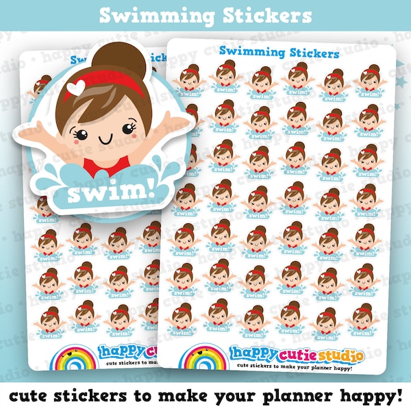 Swim Stickers - Etsy