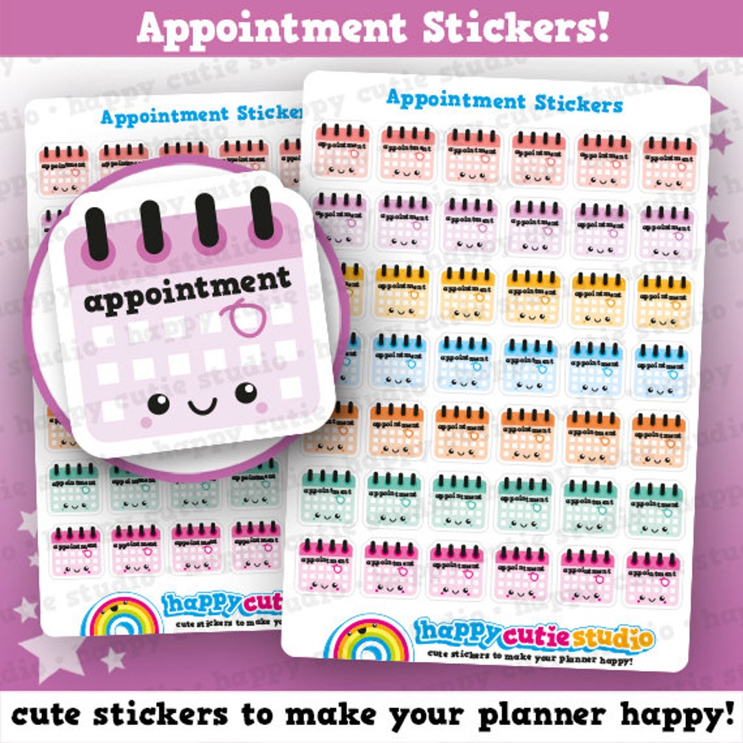 42 Cute Appointment/calendar/schedule Planner Stickers - Etsy
