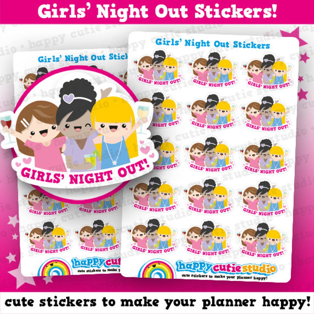15 Cute Girls' Night Out Planner Stickers - Etsy