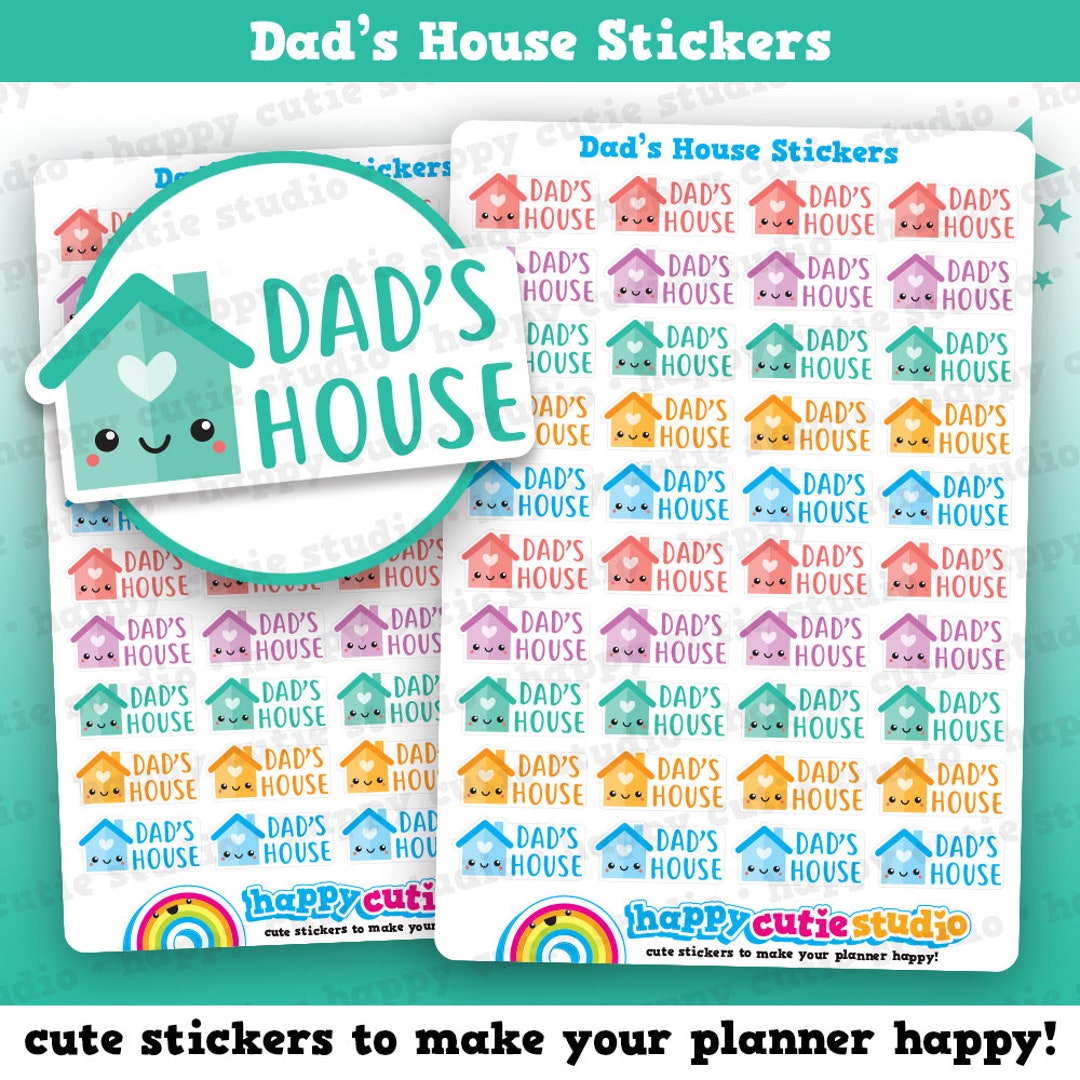 40 Cute Dad's House/dad Day/daddy/daddies Planner Stickers - Etsy