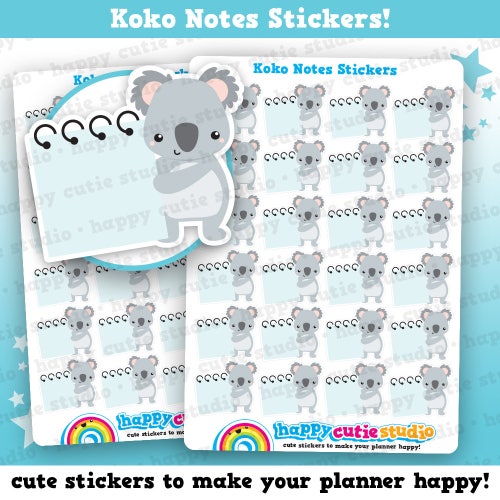 34 Cute Koko the Koala Peeking Planner Stickers | Etsy