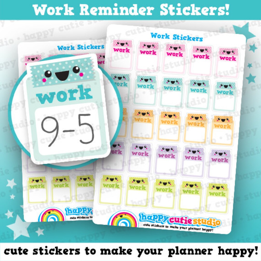 25 Cute Work Reminder Planner Stickers - Etsy