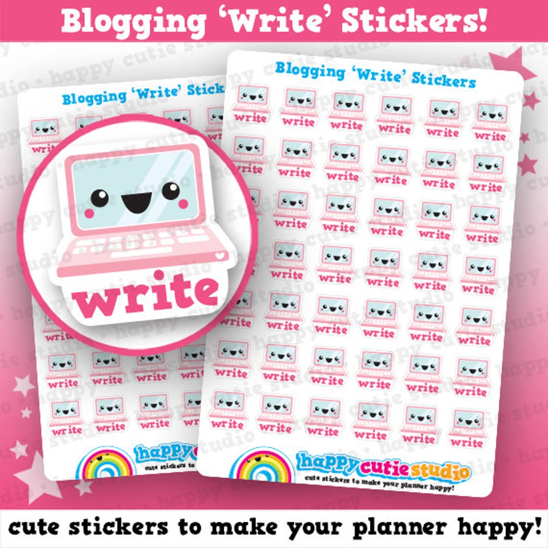 42 Cute Blogger / Blogging / Write Planner Stickers - Etsy