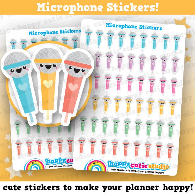 Sticker of Microphone - Etsy UK