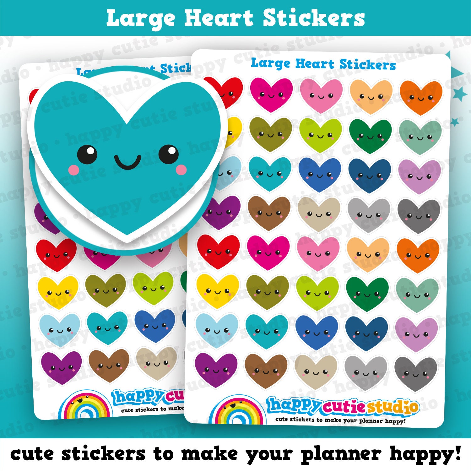 Embellishments Paper, Party & Kids Heart Planner Stickers etna.com.pe
