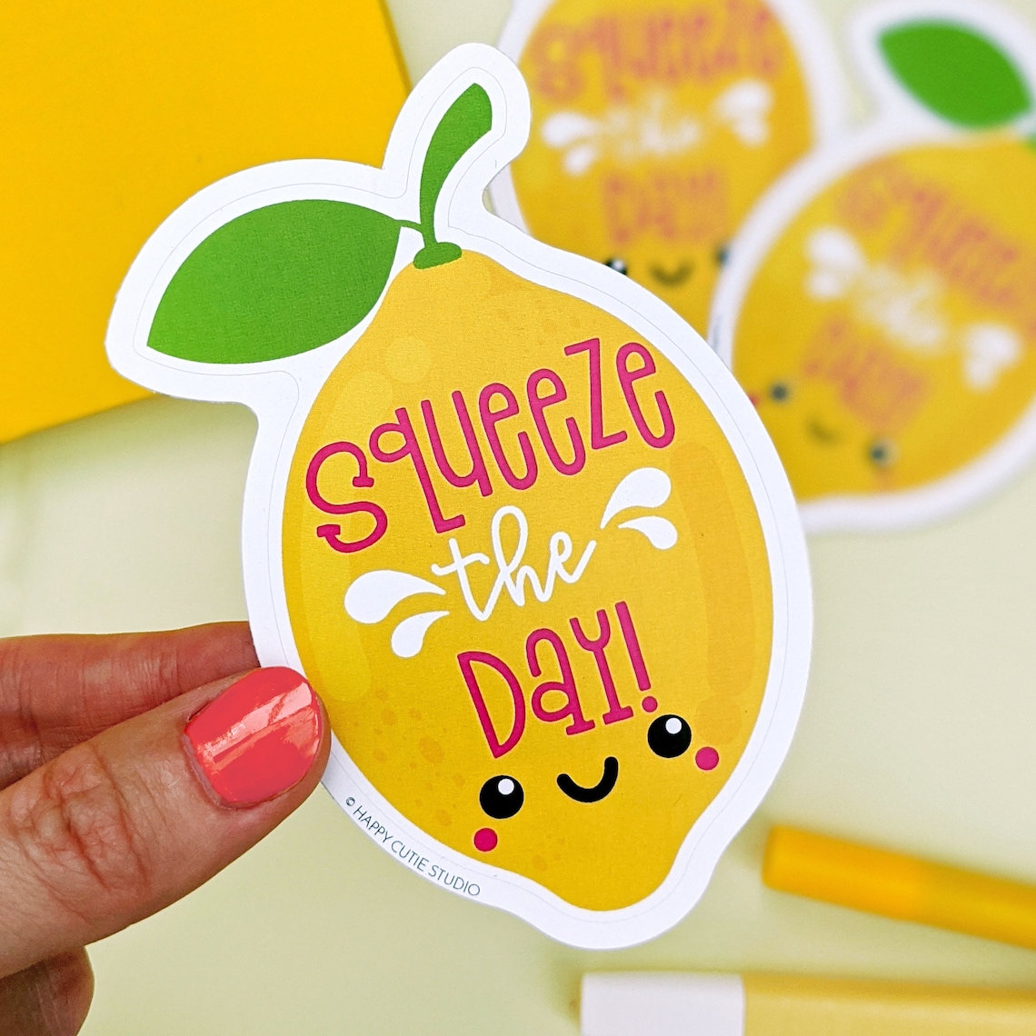 Happy Cutie Studio Happy Lemon Large Sticker/kawaii/cute - Etsy
