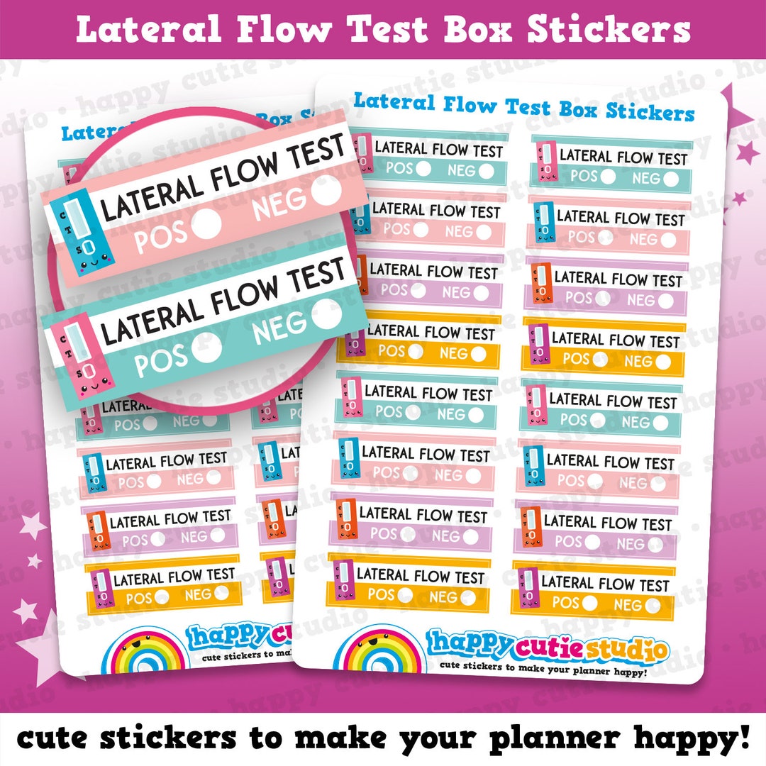 16 Cute Lateral Flow Test Planner Stickers - Etsy