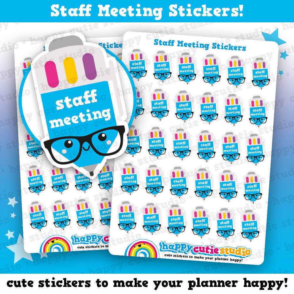 35 Cute Staff Meeting/school Planner Stickers - Etsy UK