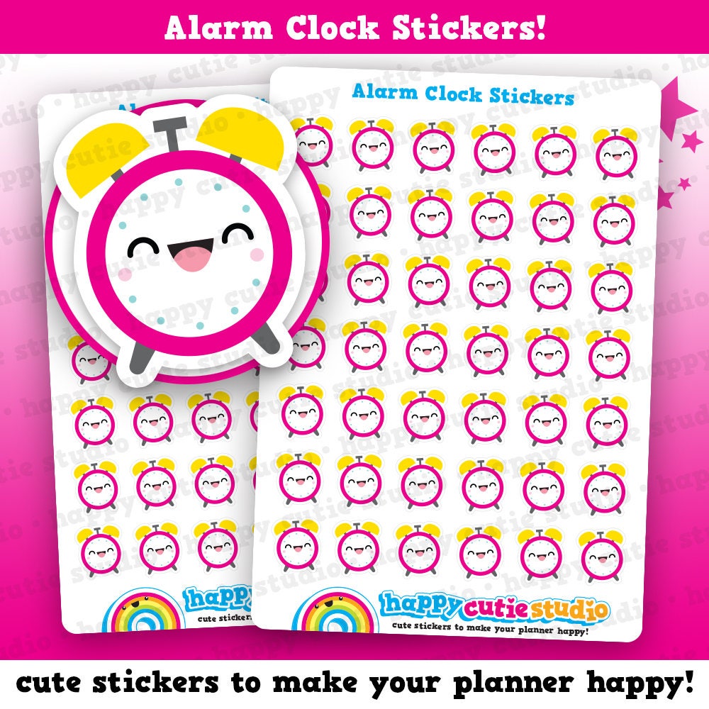 42 Cute Alarm Clock Stickers - Etsy