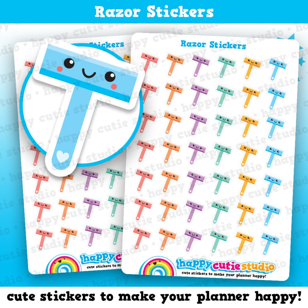 42 Cute Razor/shave/reminder Stickers - Etsy
