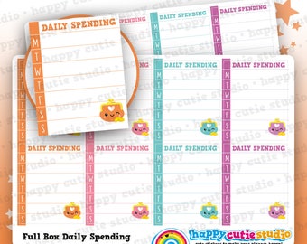 Daily Spending Planner Stickers - Etsy
