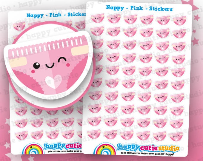 60 Cute Baby Nappy/diaper Planner Stickers - Etsy