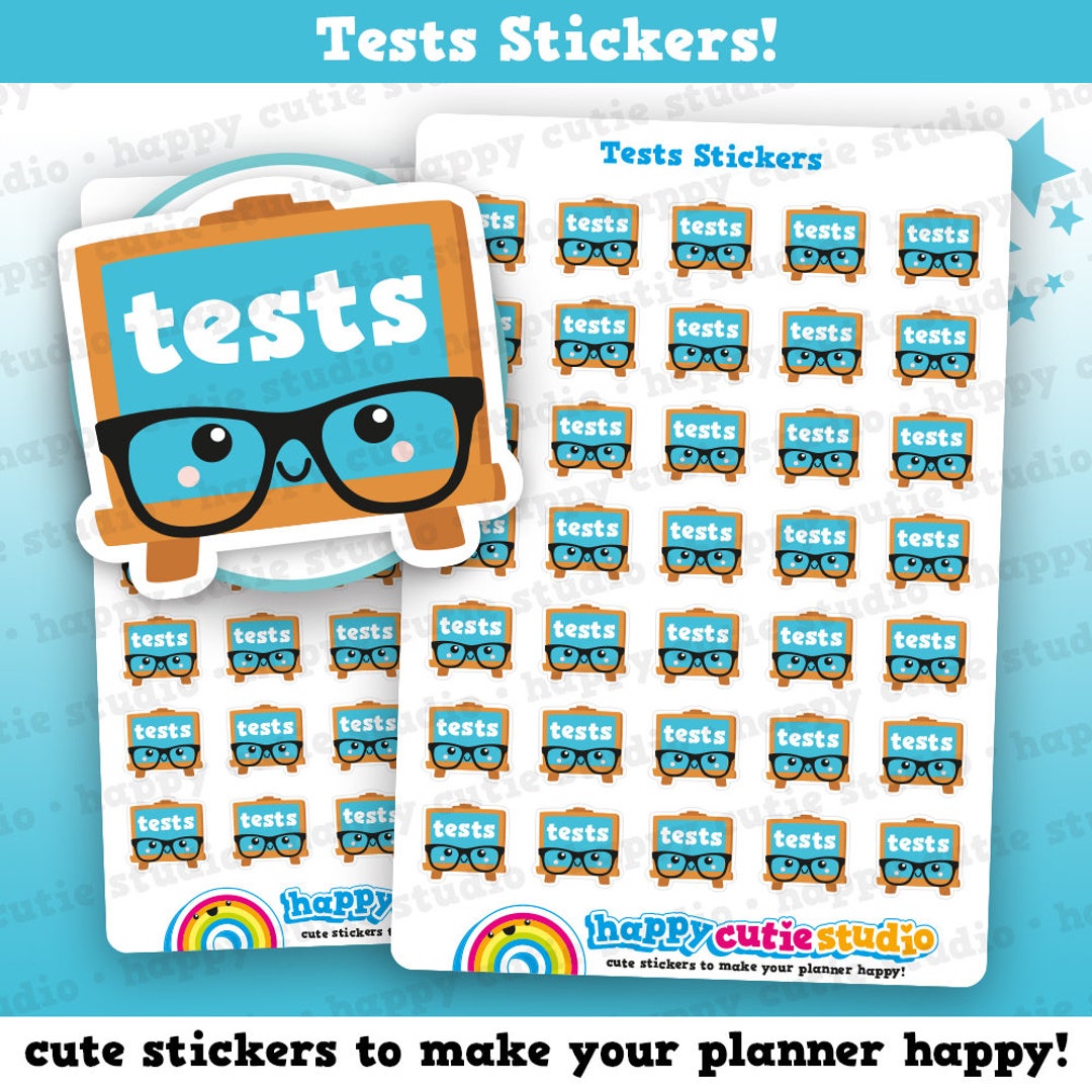 35 Cute Tests/study/college/university/school Planner Stickers - Etsy