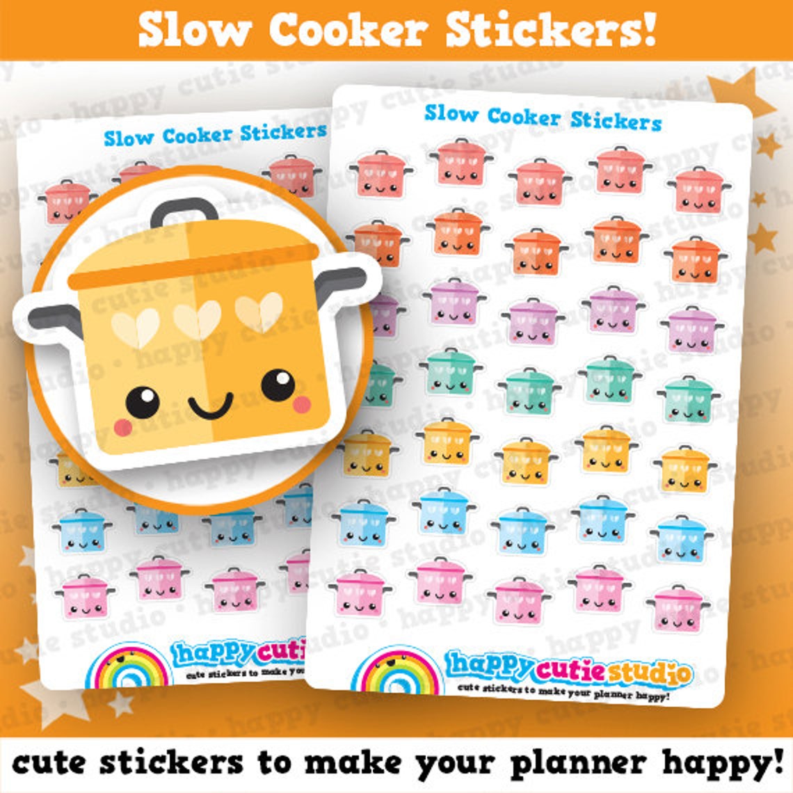 35 Cute Slow Cooker/cooking Pot/cookery Planner Stickers - Etsy UK