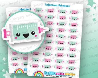 40 Cute Syringe/injection/medicine/health Planner Stickers | Etsy
